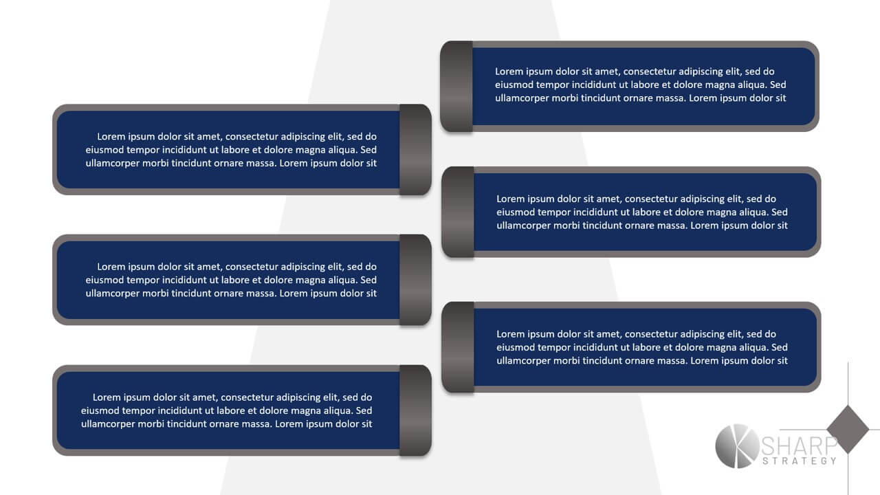 Dark Blue Bullet Points - 5 slides - The Marcom Shop